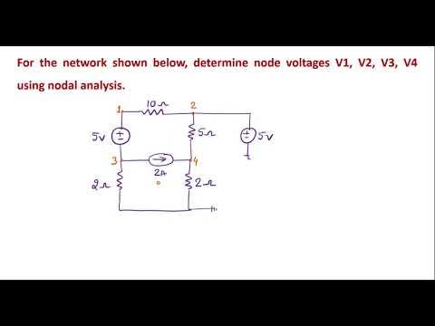 Calculate node voltages using Node analysis - YouTube