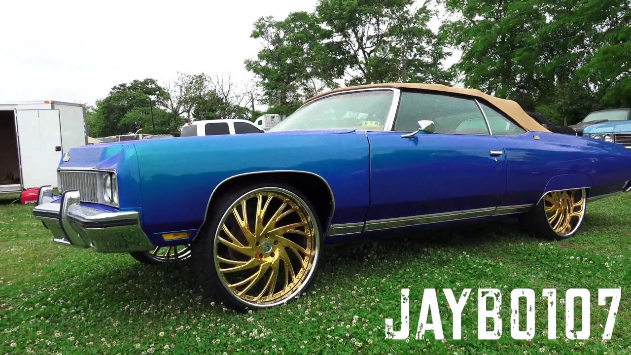 73 Chevy caprice classic vert On gold 26's Amani Forged STANZA - YouTube