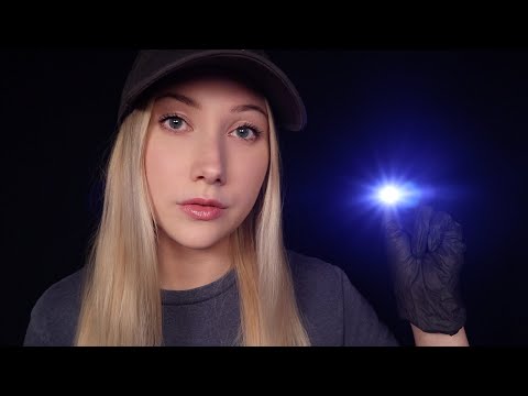 ASMR CSI Investigation | Full Body Search & Interrogation (gum chewing, glove sounds)