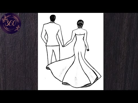 How to draw beautiful couple art👍/सुंदर युगल कला/simple pencil sketch ...