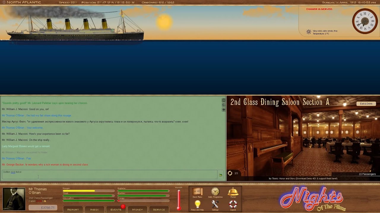 Titanic Voyage RPG 2024 (Sun April 14th, 1912) Part 1 - YouTube