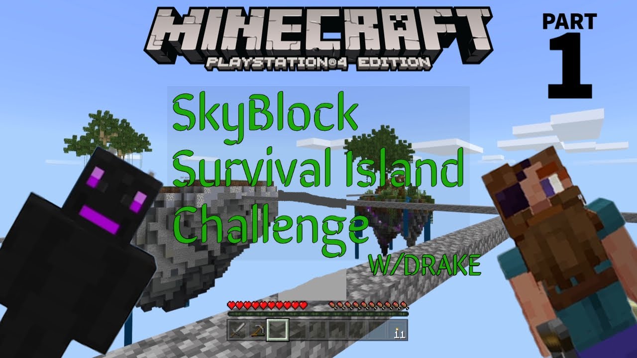 SkyBlock Survival Island Challenge w/Drake!! Part 1 - YouTube