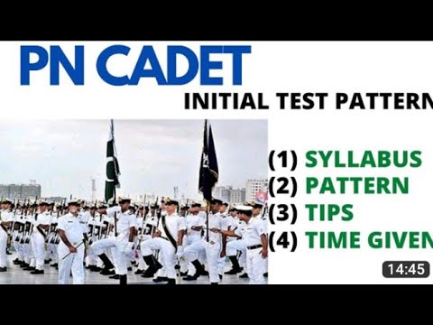 Pakistan Navy PN cadet initial test pattern|| Syllabus complete ...