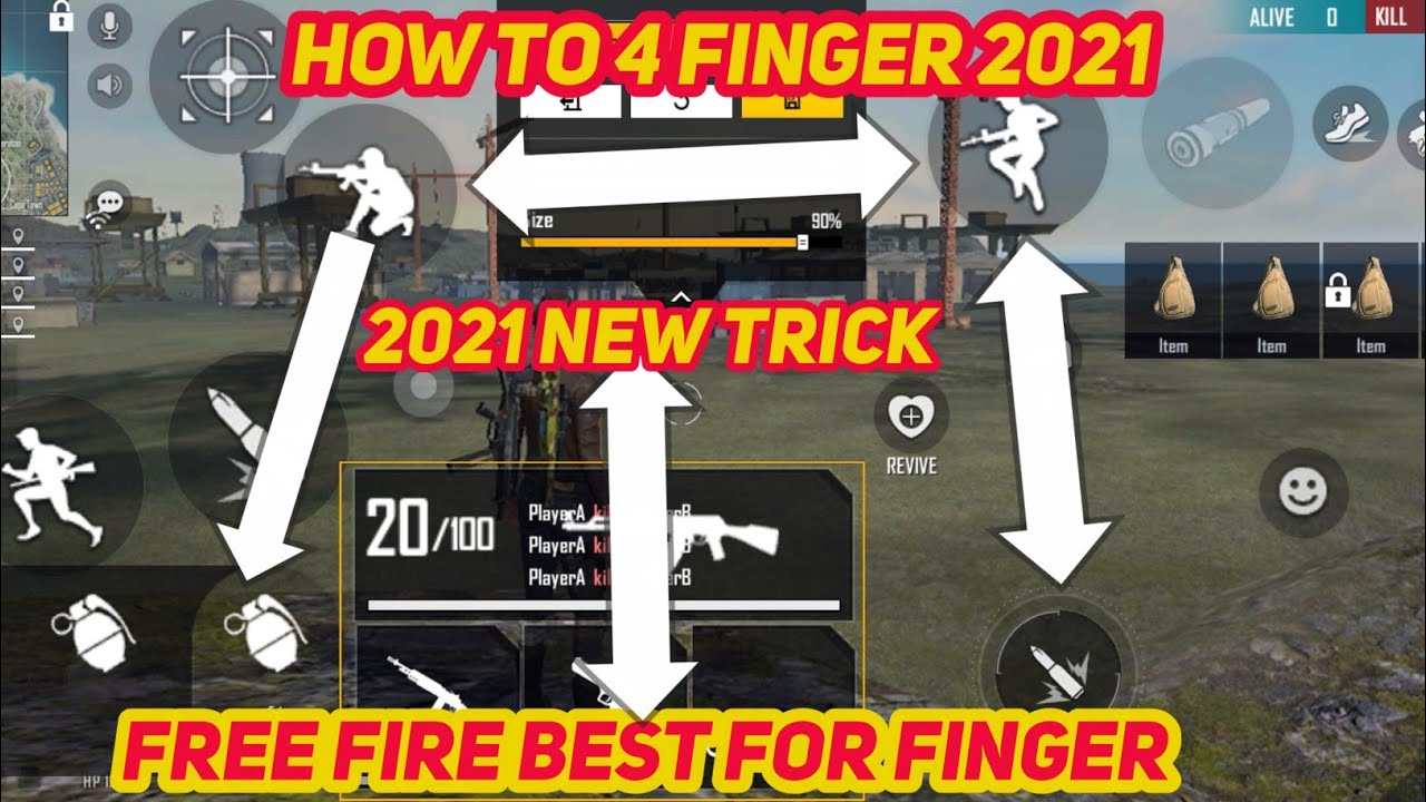 How To Free Fire 4 Fingers claw. setting.. Free Fire 🔥 4 fingers best ...