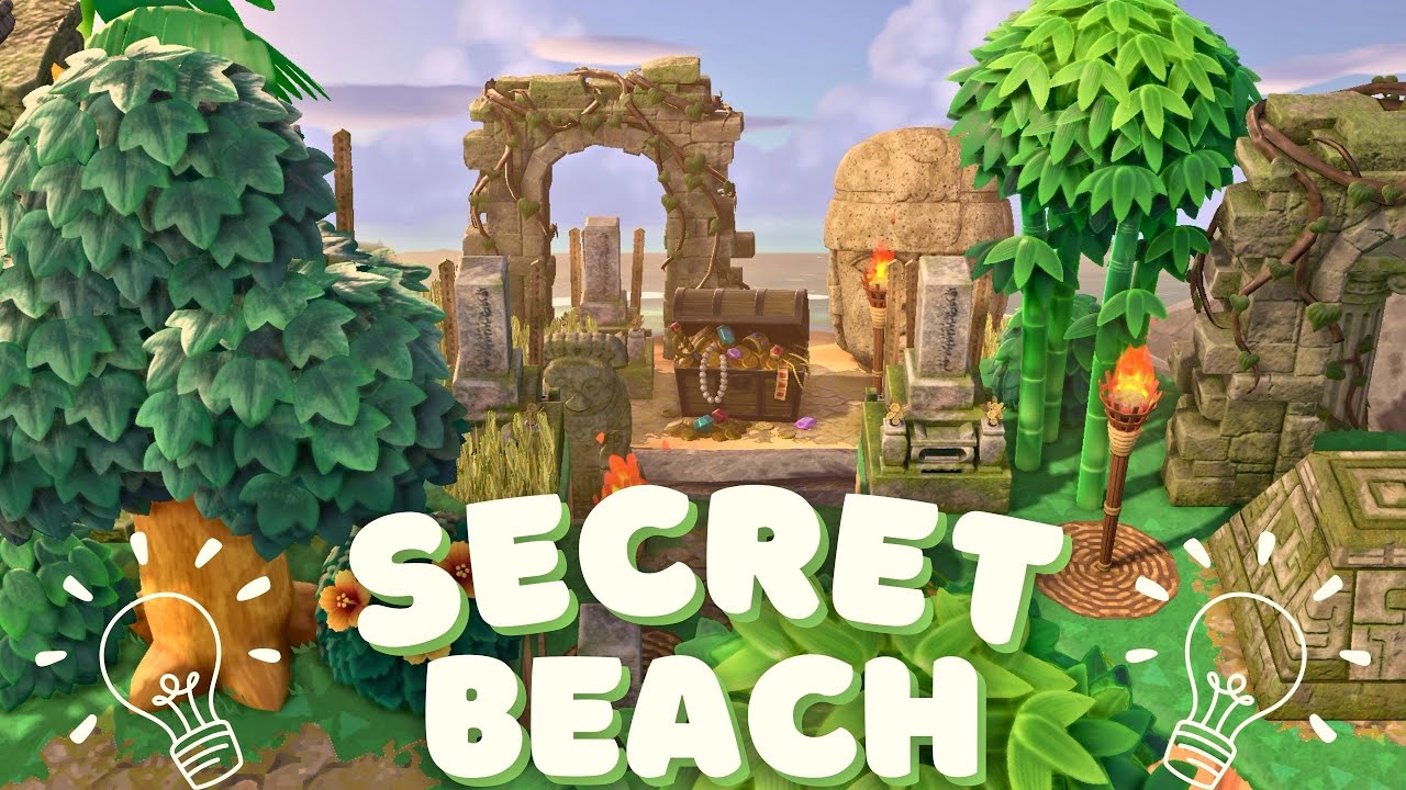 NEW Ideas for Your Secret Beach in Animal Crossing 🏝️ - YouTube