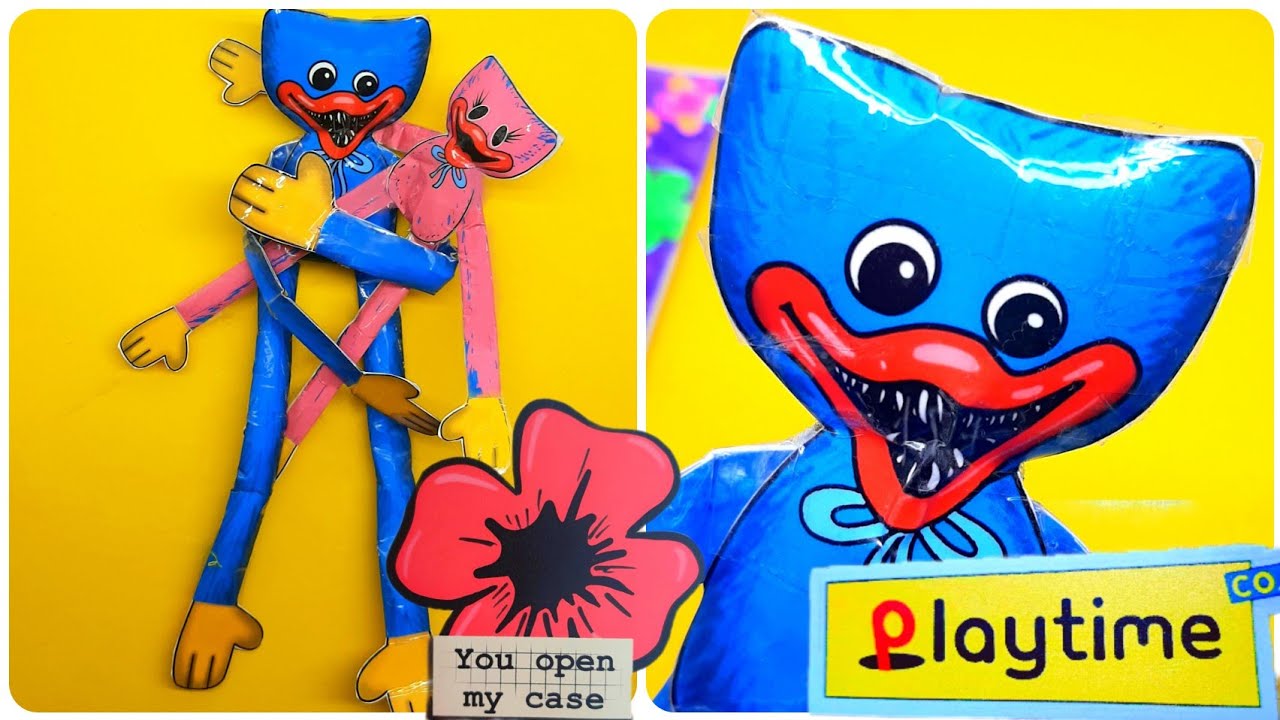 POPPY Playtime HUGGY WUGGY & KISSY MISSY DIY PAPER SQUISHY - YouTube