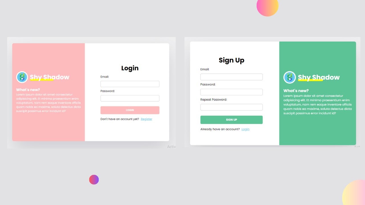 Switching Form Design Using HTML, CSS & JavaScript - YouTube Switching Form Design Using HTML, CSS & JavaScript - YouTube