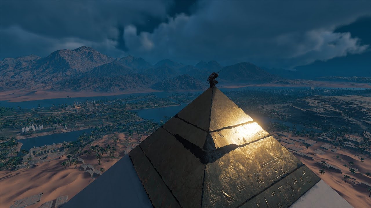 AC Origins | Climbing a Pyramid in Giza - YouTube