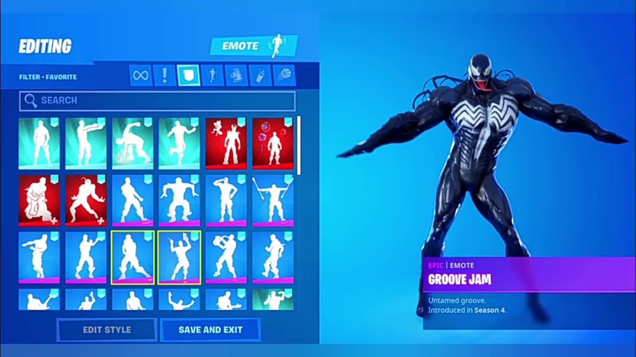 Fortnite Venom skin | showcase with best dances - YouTube