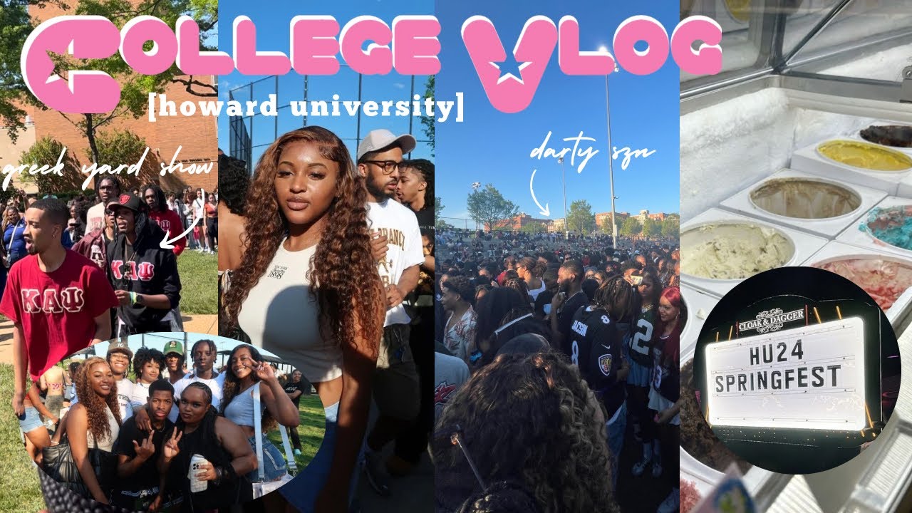 COLLEGE VLOG ☆ | Howard University: darty szn, 4/20 weekend, greek yard ...