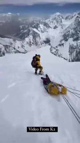 Murad sadpara and his team rescue death body from death zone k2 #shorts #shortvideos #k2 # ...