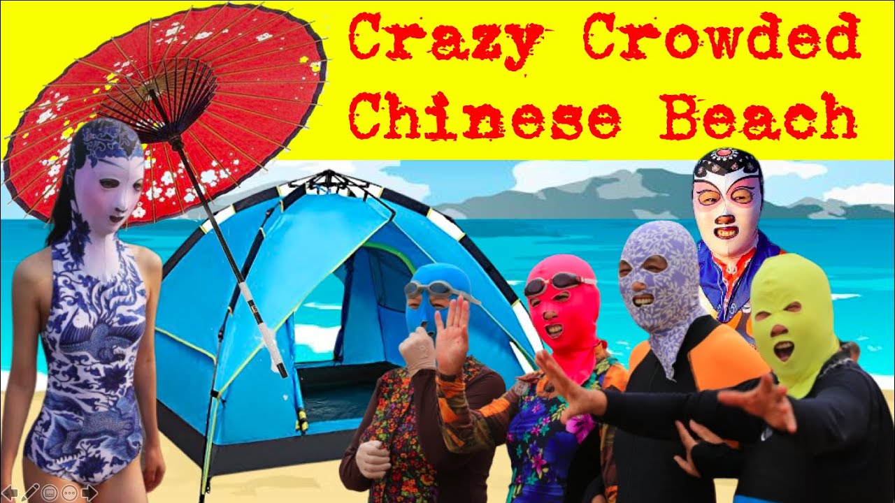 Episode 23 Crazy Crowded Chinese Shilaoren Bathing Beach Scene Qingdao ...