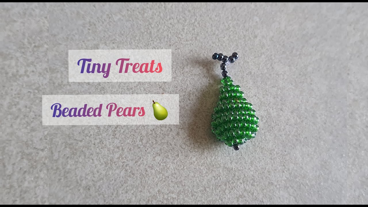 Beaded Pear 🍐 | very easy | 30 min crafts | Charm | Earrings - YouTube