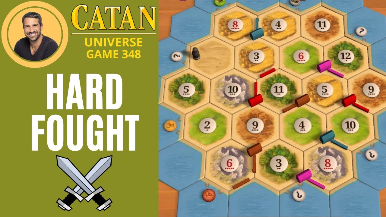 CATAN | Hard Fought | Game 348 - YouTube