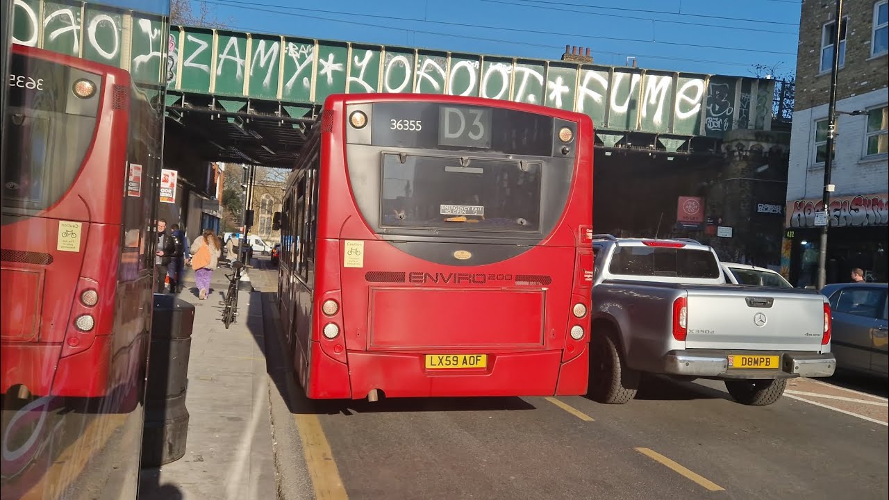 Stagecoach London 36355 LX59AOF Bus Route D3 - YouTube