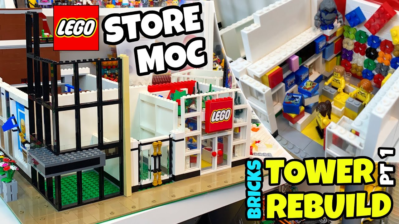 Building a LEGO Store - LEGO Bricks Tower SkyScraper Build Part # 1 ...
