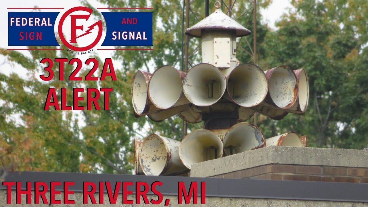 Federal Sign & Signal 3T22A - Alert - Three Rivers, MI - YouTube