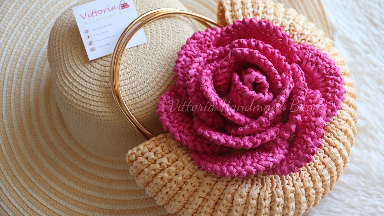TUTORIAL FLOR BAG/ TUTORIAL BORSA IN RAFiA/ TUTORIAL BOLSO HECHO CON ...