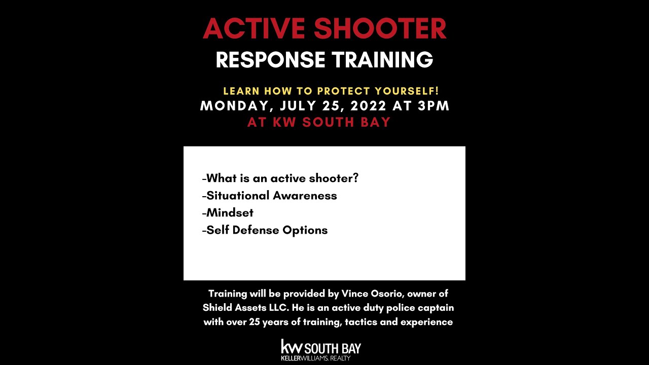 Active Shooter Response Training with Vince Osorio, Shield Assets LLC ...