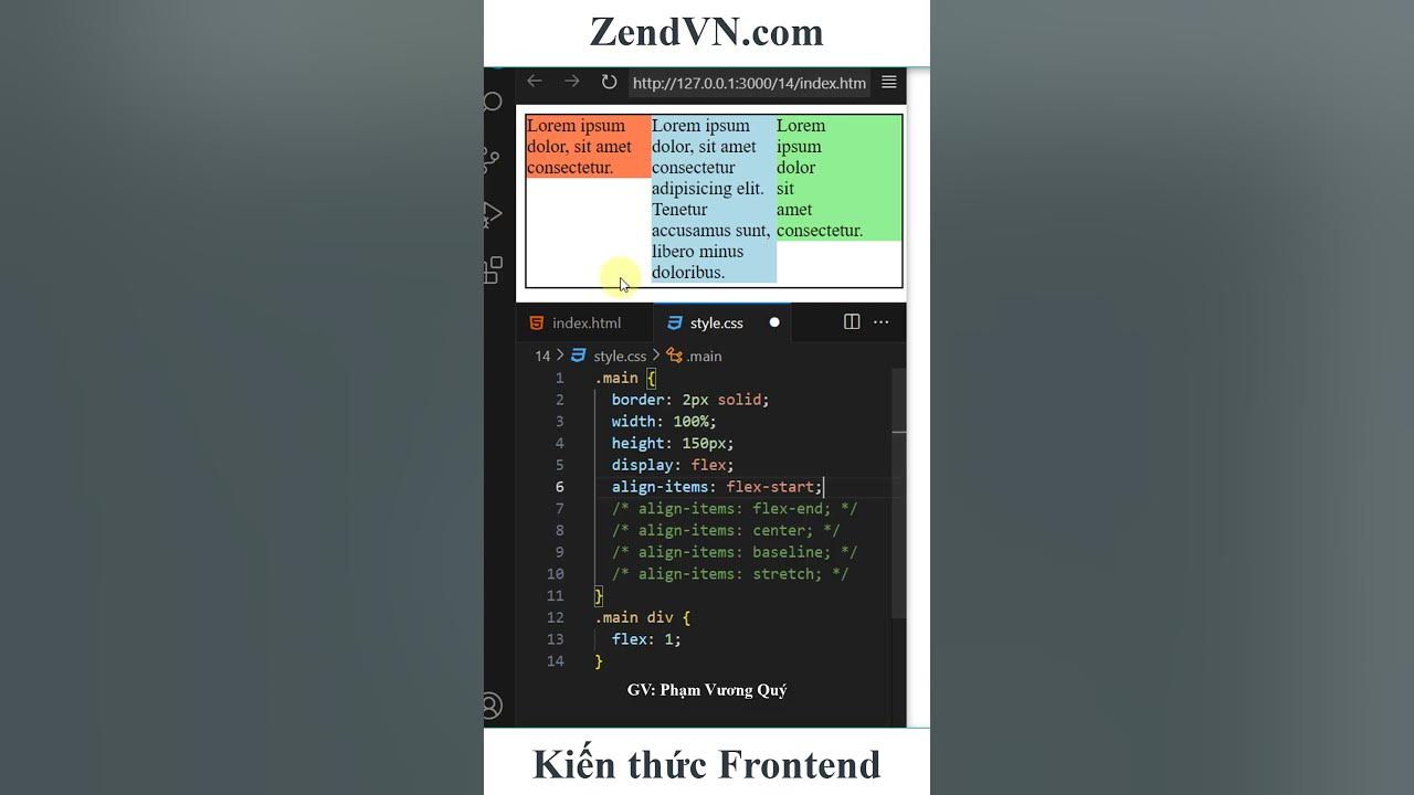 Học Frontend - 14 - Align items #frontend #hocfrontend #css #html #laptrinh #hoclaptrinh - YouTube