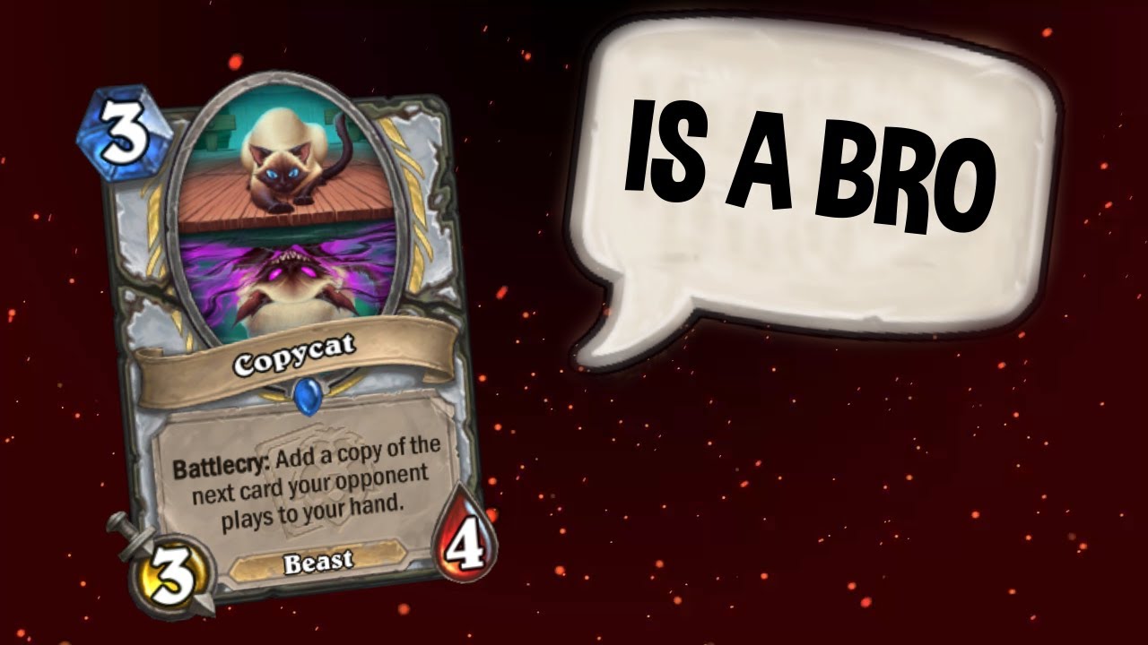 Hearthstone - Copycat is a Bro - YouTube