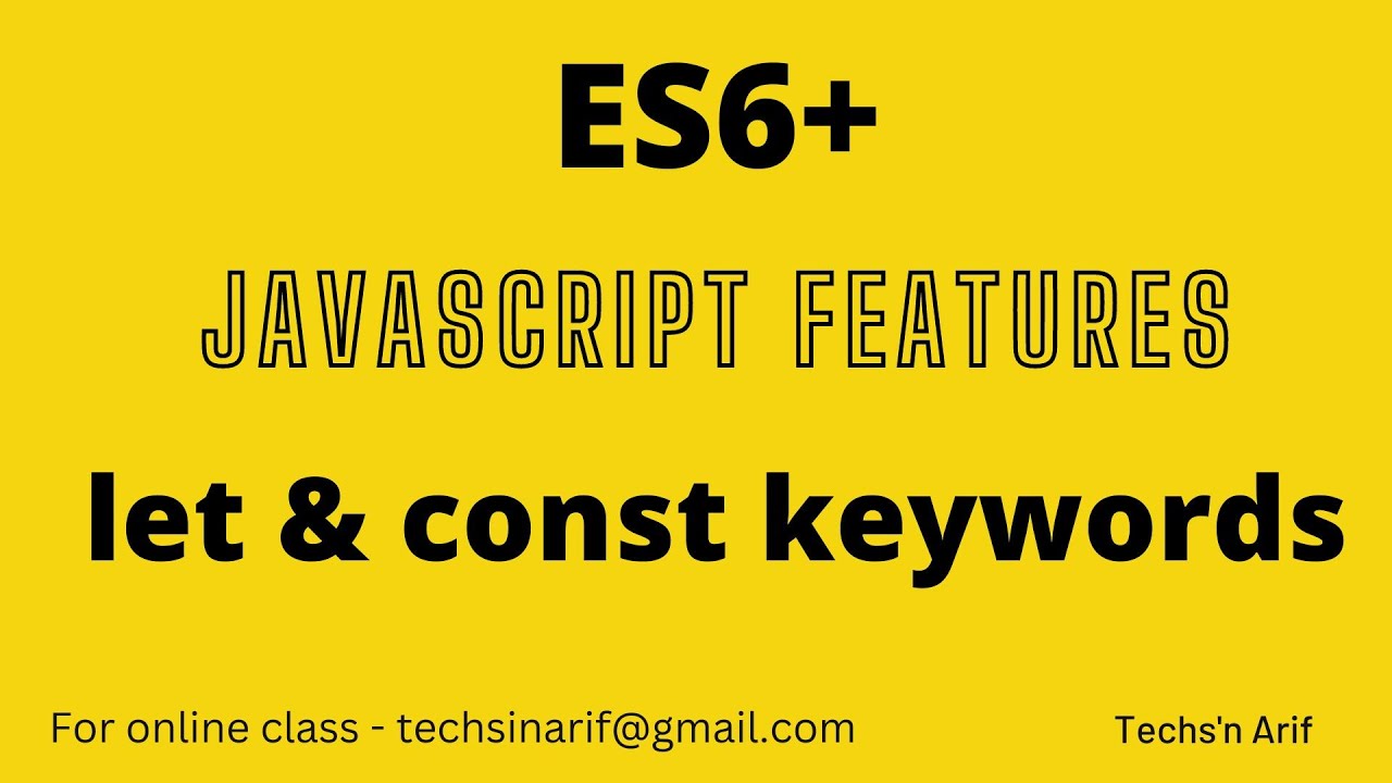 2 Javascript Tutorial Es6 Let And Const Tamil Youtube 8552