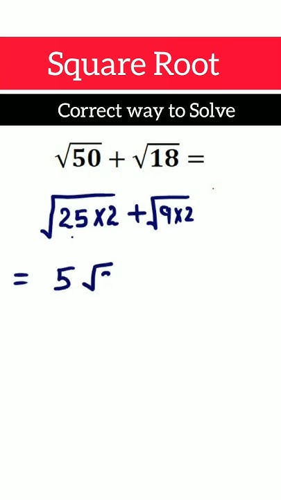 🤔How to simplify Square Roots // Simplifying Square Roots #shorts # ...