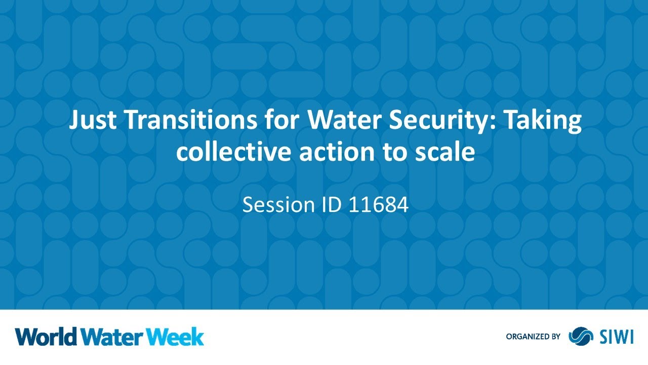 11684 Just Transitions for Water Security: Taking collective action to ...