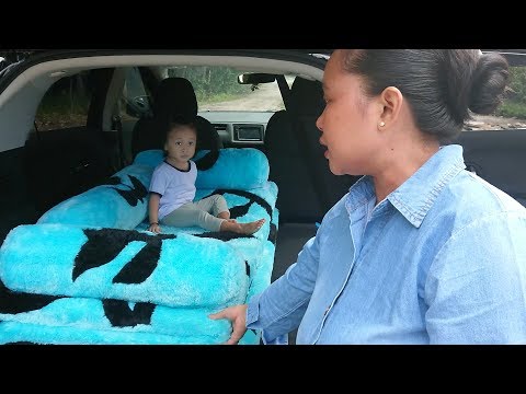 Jalan Jalan Pasang Kasur LOL di Mobil ajak Anak Anak makan Ikan Patin Bakar - Palangka Raya