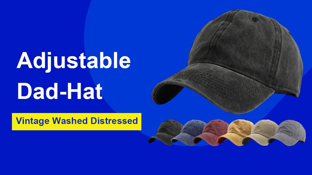 Vintage Washed Distressed Baseball Cap - YouTube