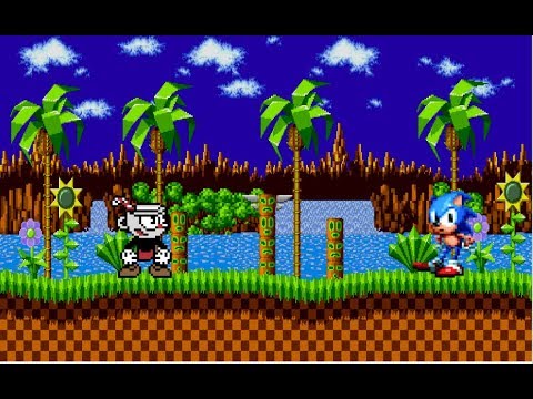 Cuphead Meets Sonic - YouTube