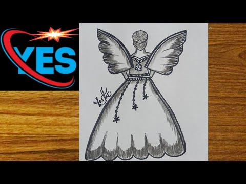 Fairy Sketching l Easy drawing l beautiful fairy sketching class for ...