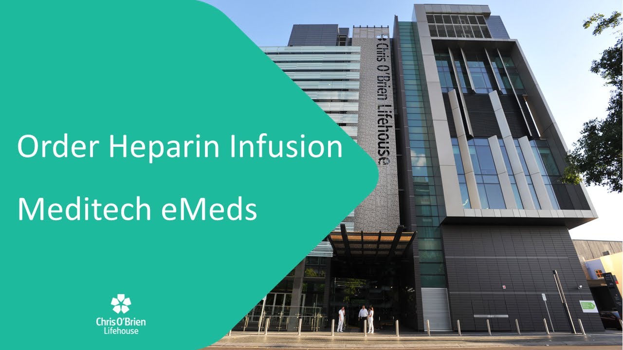 Order Heparin Infusion - Meditech eMeds - YouTube