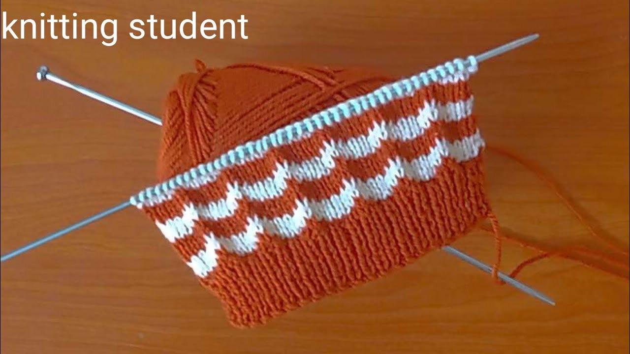 #new knitting pattern #new tutorial #easy two color knitting pattern - YouTube