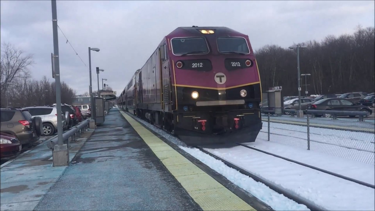 Evening MBTA Trains @Ashland Station, MA | Railfanning 3/15/2017 - YouTube
