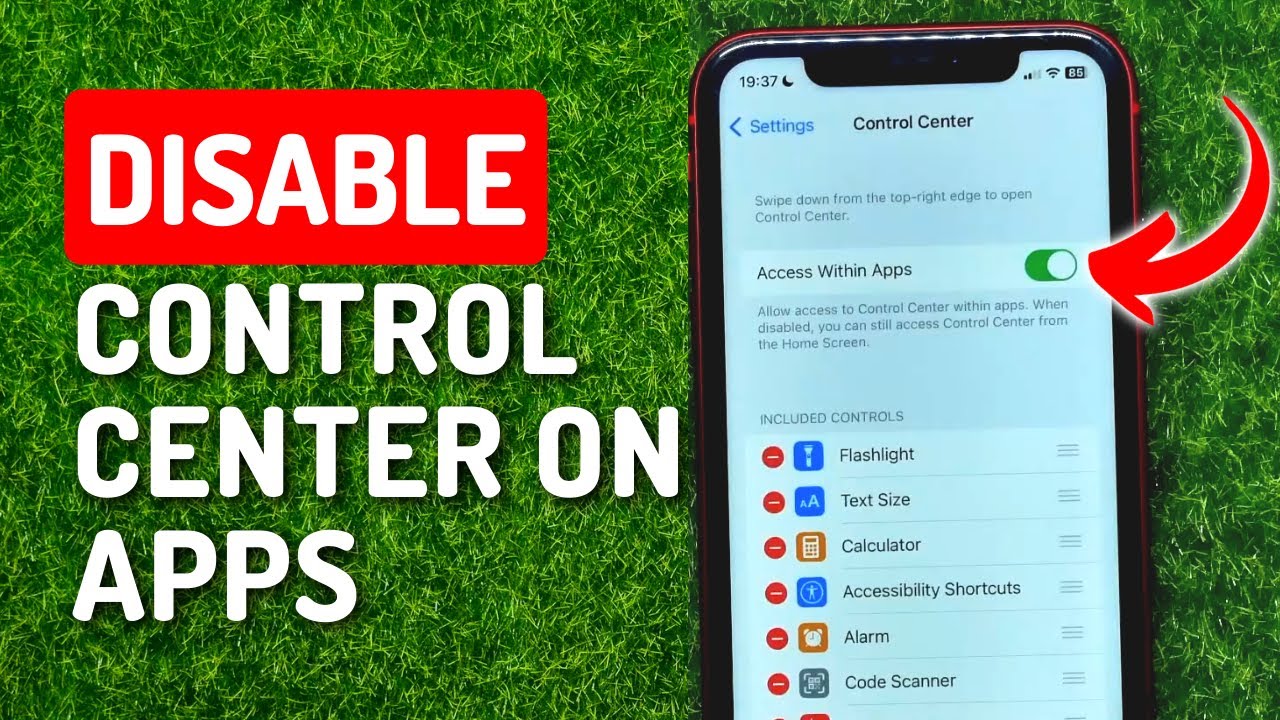 How to Enable Control Center Access Within Apps - YouTube