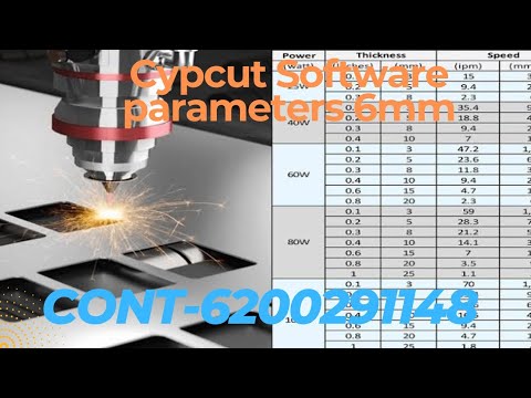 Cypcut Software Ms 6mm Parameter Setting Laser Cutting Machine # ...