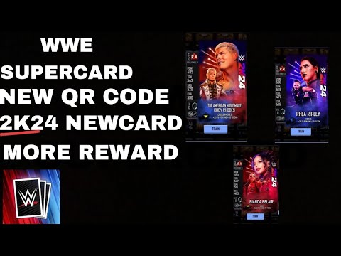 wwe supercard new qr code 2k24 all card | new royalerumble 2k24 card# ...