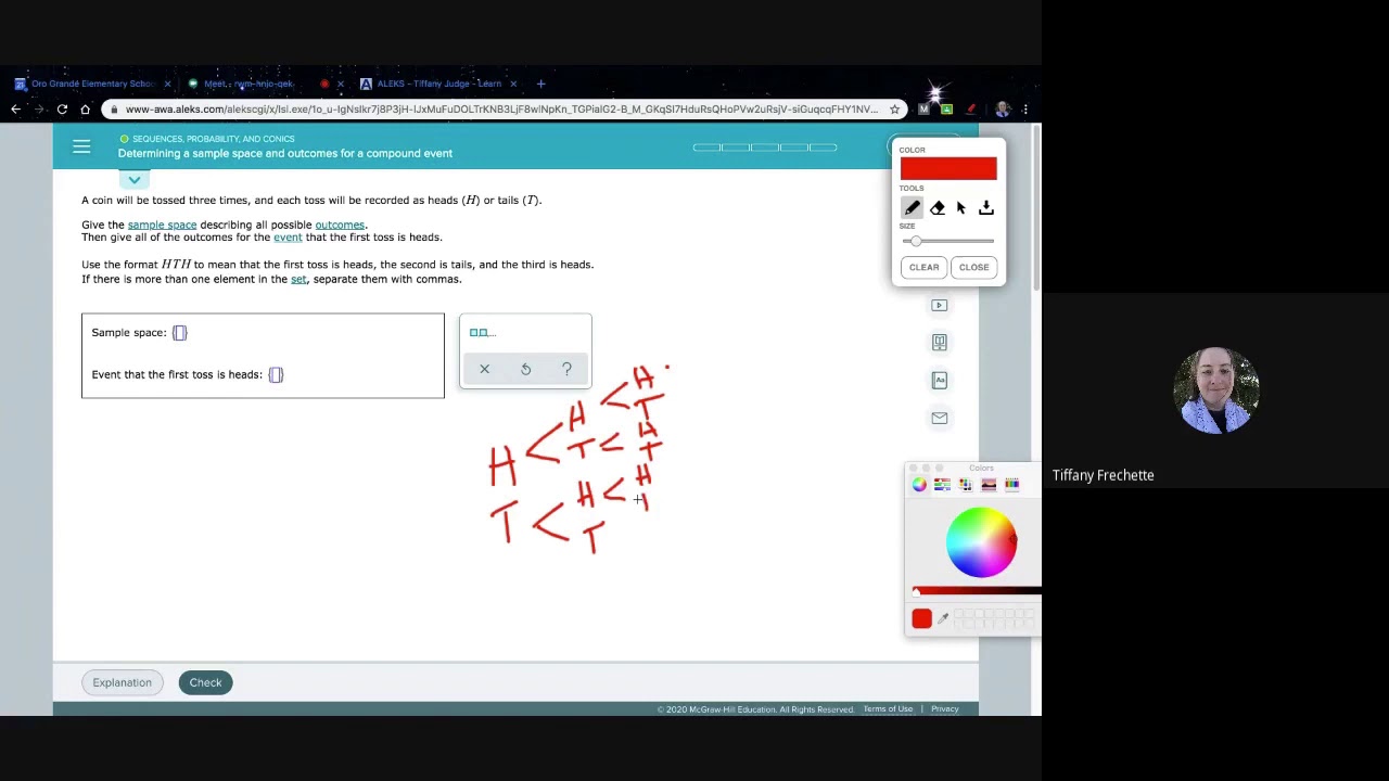 Determining a sample space and outcomes for a compound event - YouTube