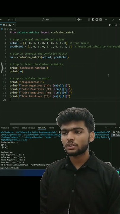 Day 79 : Confusion Matrix in Machine Learning #python #2025 #ml #explore #ytshorts #trending # ...