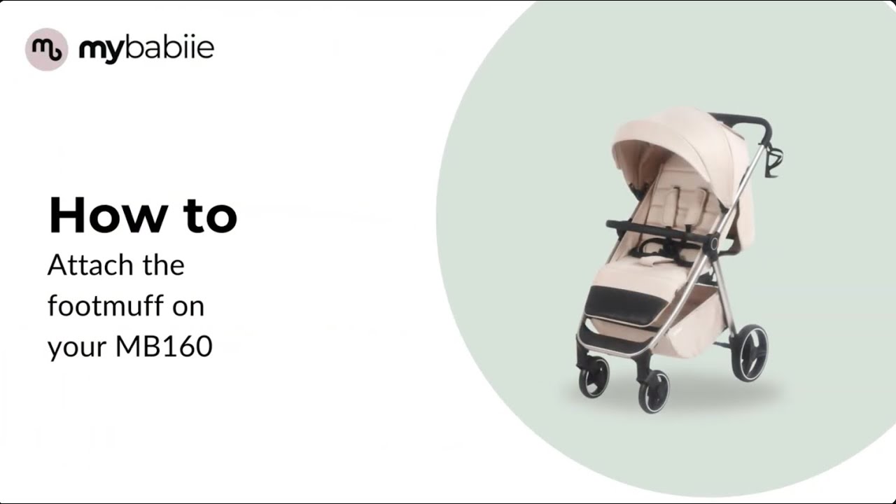 MB160 | How to attach the footmuff on the MB160 Pushchair - YouTube
