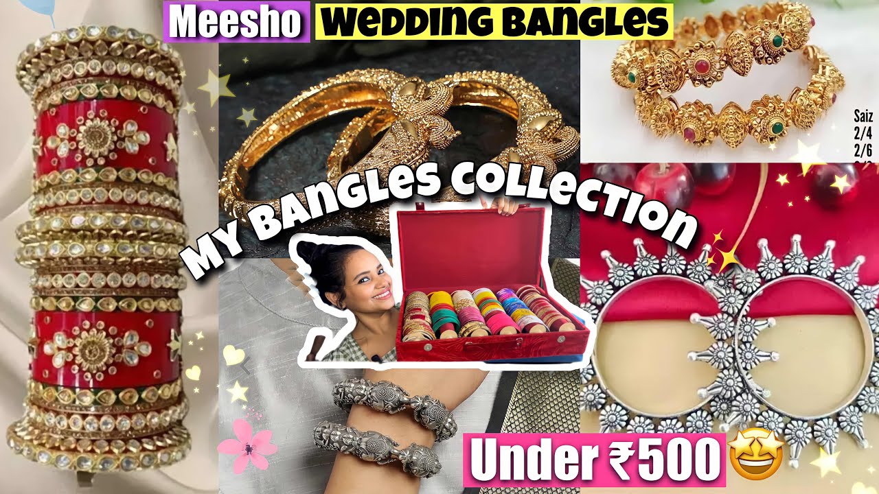 Meesho Bangles Haul (WEDDING, Silver)| Bangles collection & Organisers ...