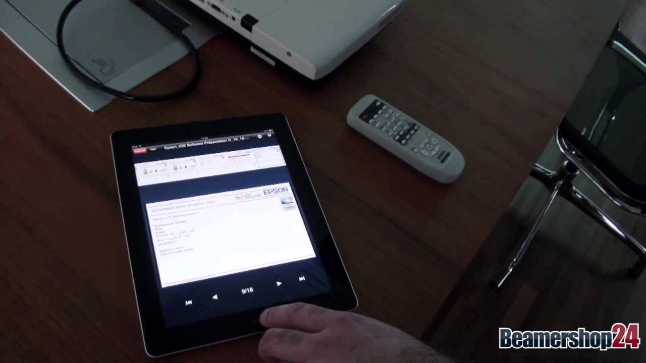 Epson iProjection App Demo - YouTube
