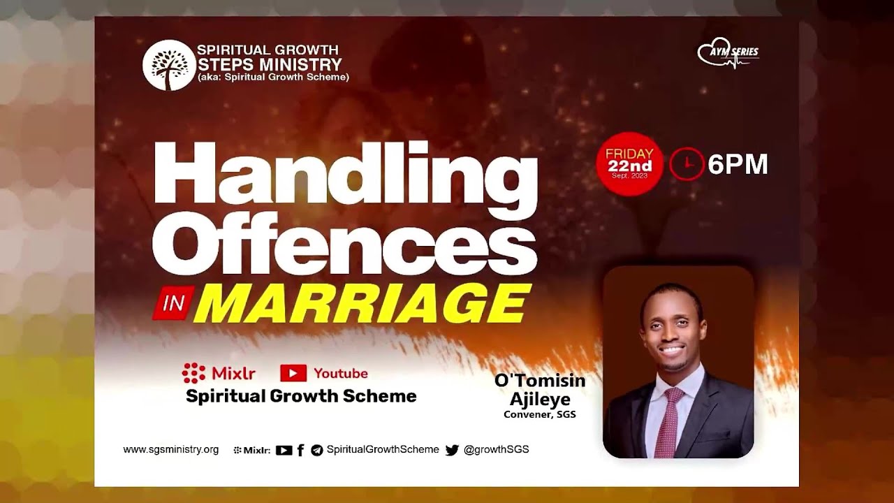 Handling Offences in Marriage - O'Tomisin Ajileye - YouTube
