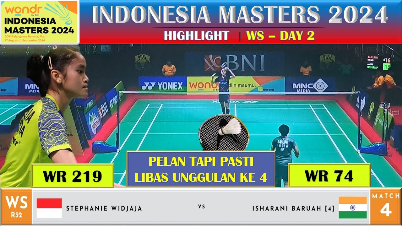 STEPHANIE WIDJAJA (INA) VS ISHARANI BARUAH (IND) | WONDR INDONESIA ...