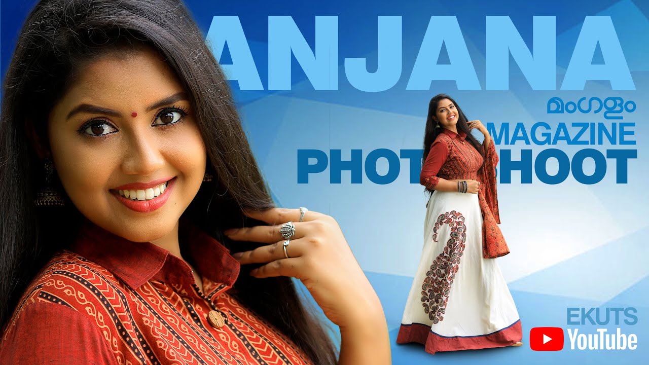 Mangalam magazine cover girl photoshoot with Anjana KR by Ekuts Raghu ...