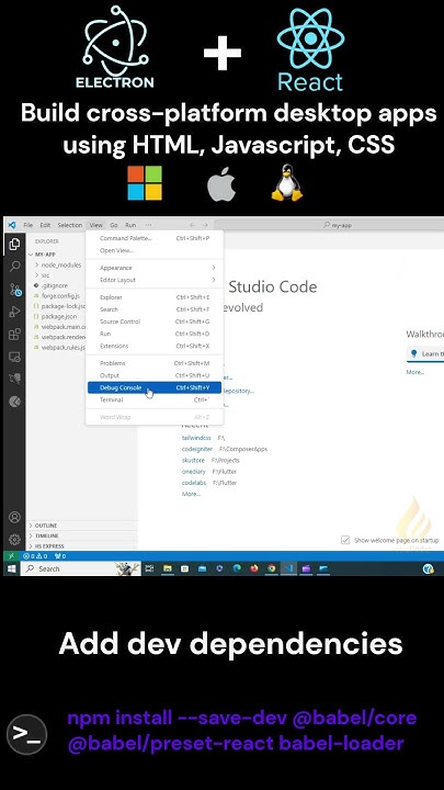 Electron app with React and Electron Forge - Getting Started #desktopapplication #react - YouTube