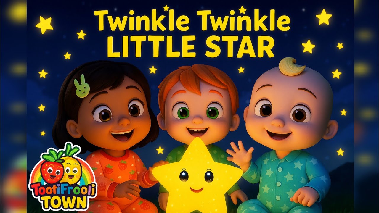 "Twinkle Twinkle Little Star 🌟 | Magical Nighttime Lullaby for Kids ...