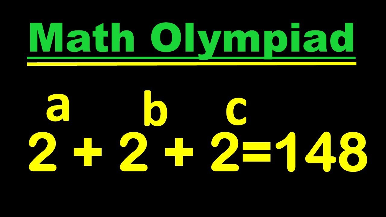 Math Olympiad Problem | How to solve for "a", "b" & "c" in this problem ...