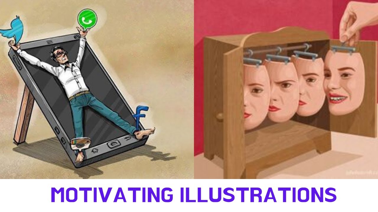 Top psychological satire illustration with Deep means illustration ...
